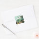 Hanalei Kauai Hawaii Bay Mountains Green Square Sticker | Zazzle