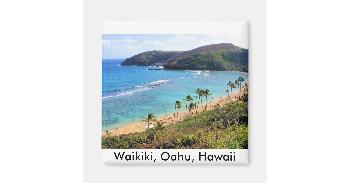 Hanauma Bay, Honolulu, Oahu, Hawaii View Magnet | Zazzle