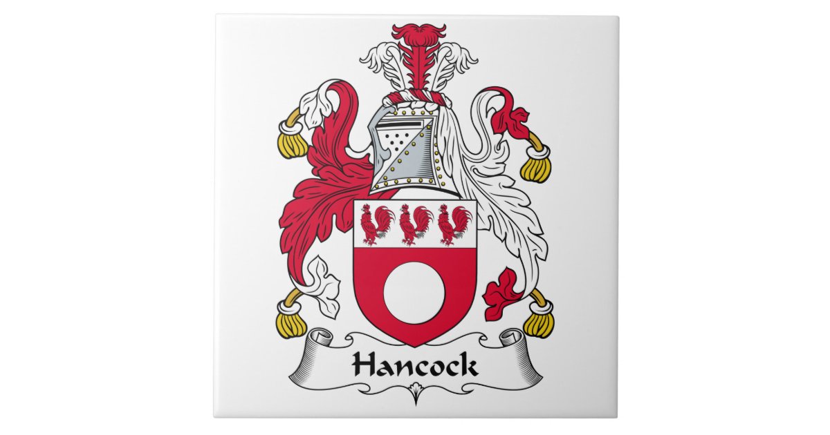 Hancock Family Crest Tile | Zazzle