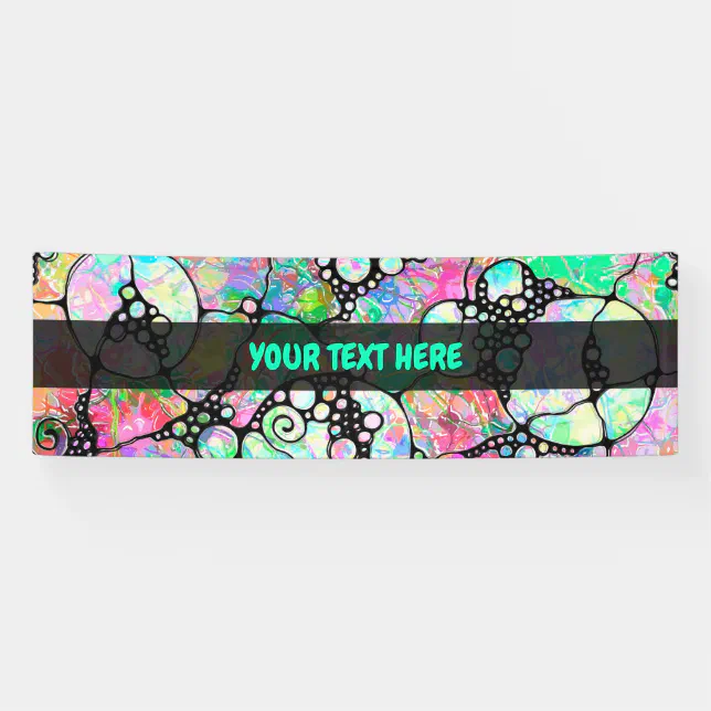 Hand And Digitally Painted Pattern Art 31 Banner | Zazzle