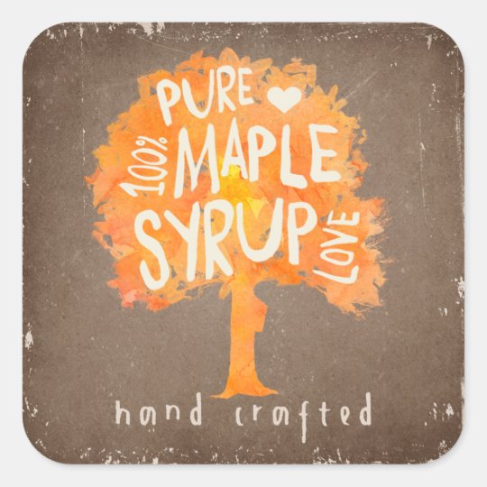 Hand Crafted Maple Syrup Product Label Sticker | Zazzle.com