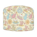 Hand Drawing Dishes Silhouettes Pouf | Zazzle