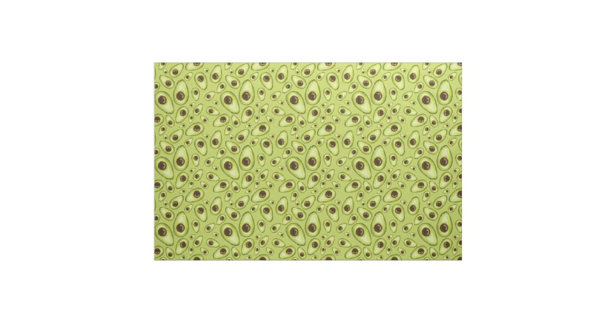 Hand Drawn Avocado Pattern ID376 Fabric | Zazzle