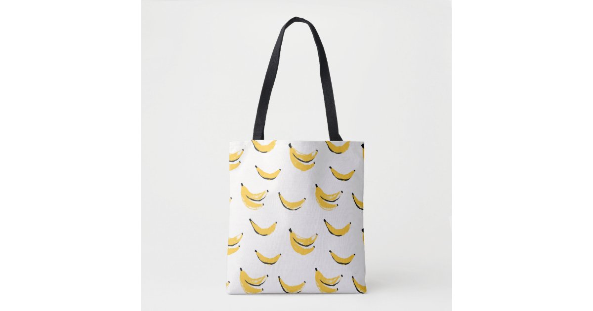 Hand-drawn bananas, stylish seamless pattern. tote bag | Zazzle