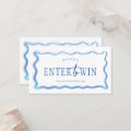Hand Drawn Blue White Business Logo Raffle Ticket | Zazzle