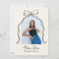 Hand Drawn Bow Arch Photo Graduation Invitation | Zazzle