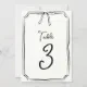 Hand Drawn Bow Cute Coquette Chic Table Number | Zazzle