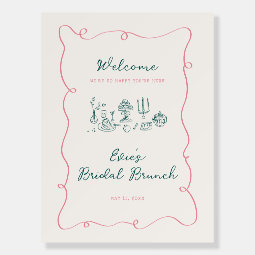 Hand Drawn Bridal Brunch Welcome Sign | Zazzle