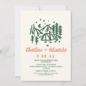 Hand drawn Camp Nature Scribble Wedding Invitation | Zazzle