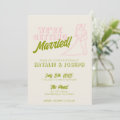 Hand Drawn Colorful Retro Bold Funky Wedding Invitation | Zazzle