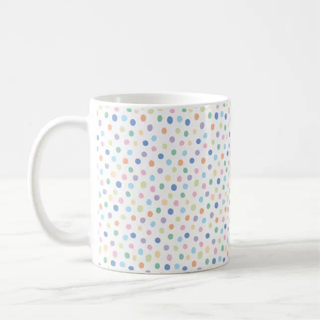 Hand-drawn Confetti Dots Modern Pattern Coffee Mug | Zazzle