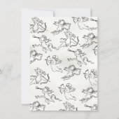 Hand Drawn Doodle Cherub Cupid Crest Wedding Invitation | Zazzle