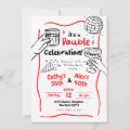 Hand Drawn Double Celebration Joint Birthday Invitation | Zazzle
