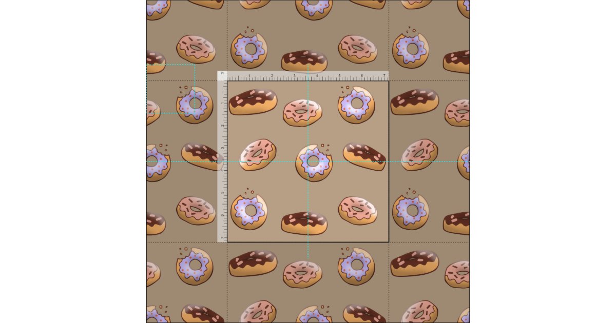 Hand drawn Dougnut pattern Fabric | Zazzle