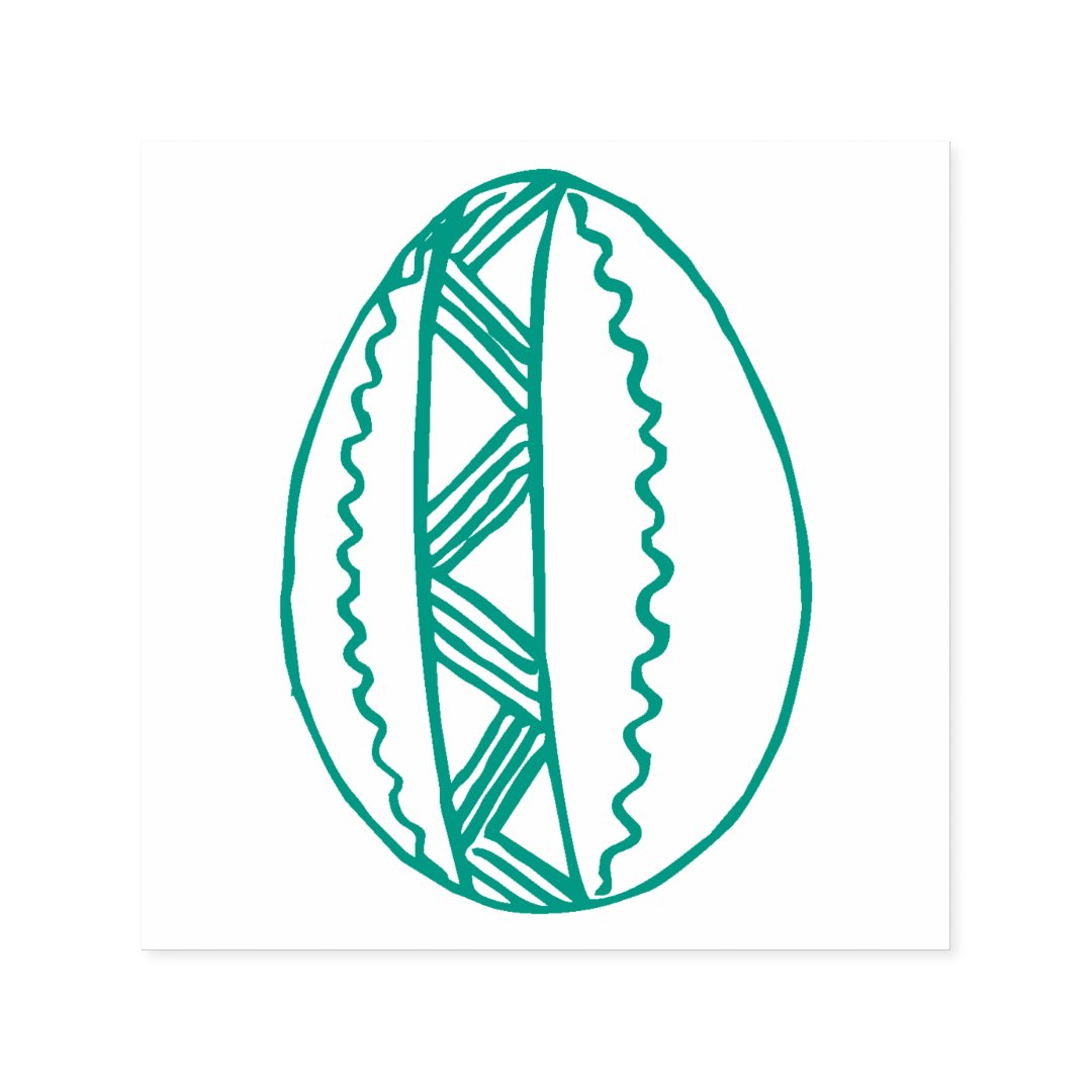 Hand Drawn Easter Egg Line Drawing Custom Color Self-inking Stamp | Zazzle