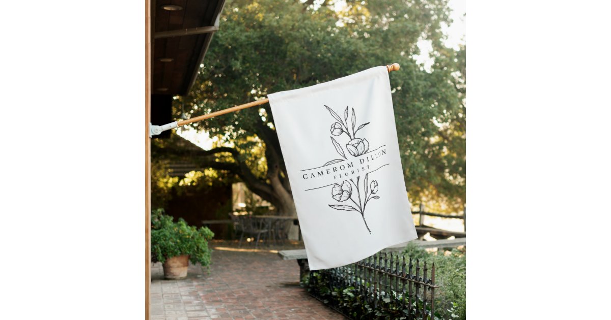 Hand Drawn Florist Flower Shop Business Sign | Zazzle