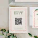 Hand Drawn French Fun Wedding QR Code RSVP Card | Zazzle