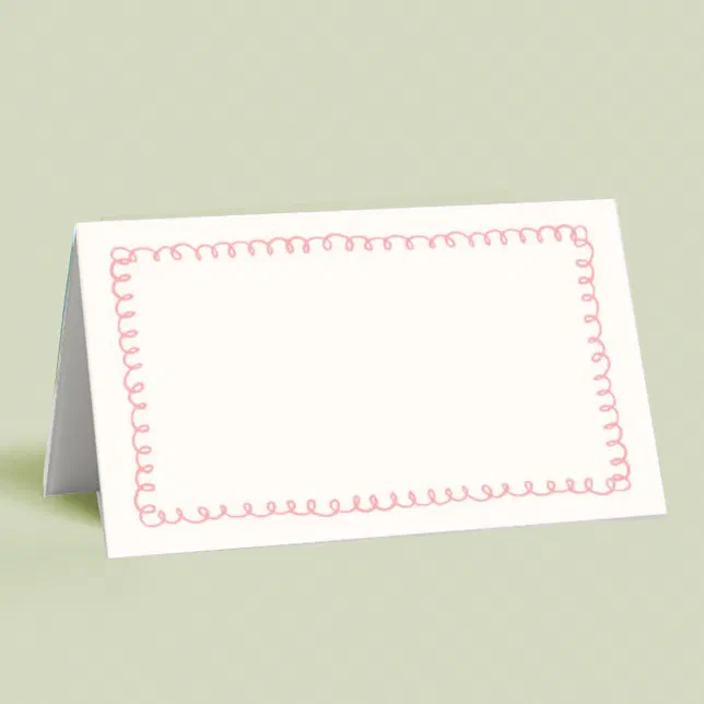 Hand Drawn French Vintage Wedding Name Place Card | Zazzle
