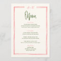 Hand Drawn Fun Colorful Pink and Green Flat Menu | Zazzle