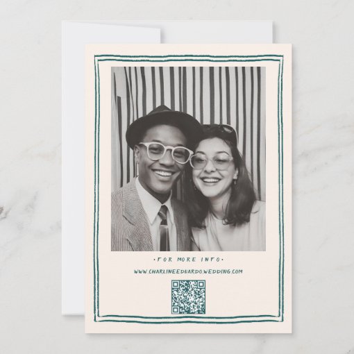 Hand drawn Funky Contemporary Wedding Invitation | Zazzle