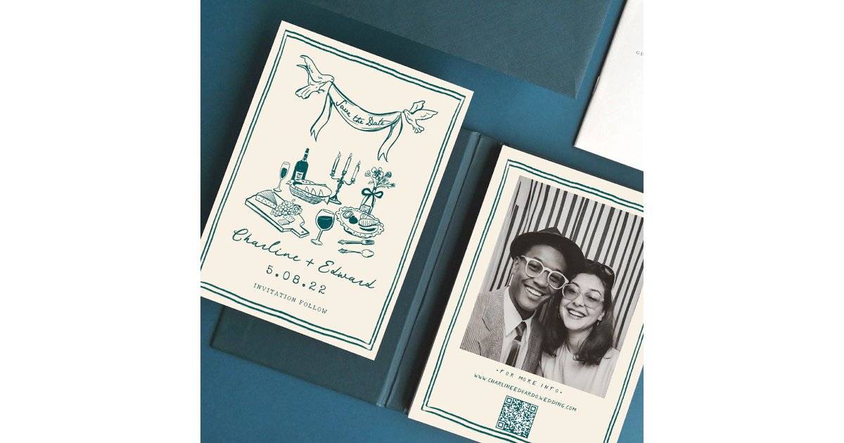 Hand Drawn Funky Handwritting Save the date | Zazzle