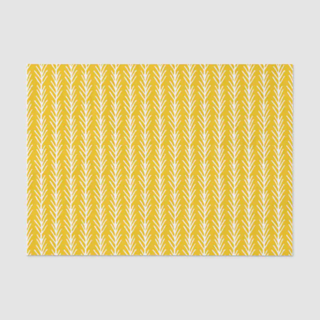 Hand Drawn Gold Wheat Pattern Tissue Paper | Zazzle