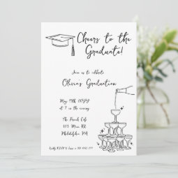 Hand drawn Graduation Invitation and announcement | Zazzle