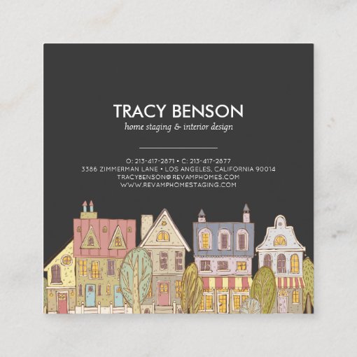 Hand Drawn Home Staging Business Card | Zazzle