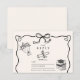 Hand Drawn Illustrated Black & White Graduation RSVP Card | Zazzle
