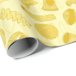 Italian Restaurant Pasta Shapes Cream Fabric | Zazzle