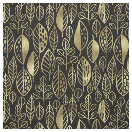 Hand Drawn Leaf Pattern ID495 Fabric | Zazzle