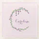 Hand Drawn Letter C Initial Monogram Vines Flowers Glass Coaster | Zazzle