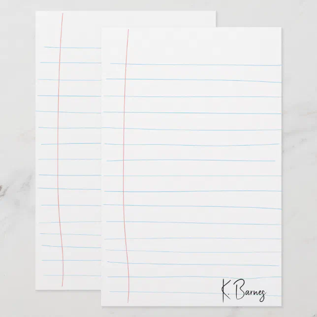 Hand Drawn Lined Paper | Zazzle