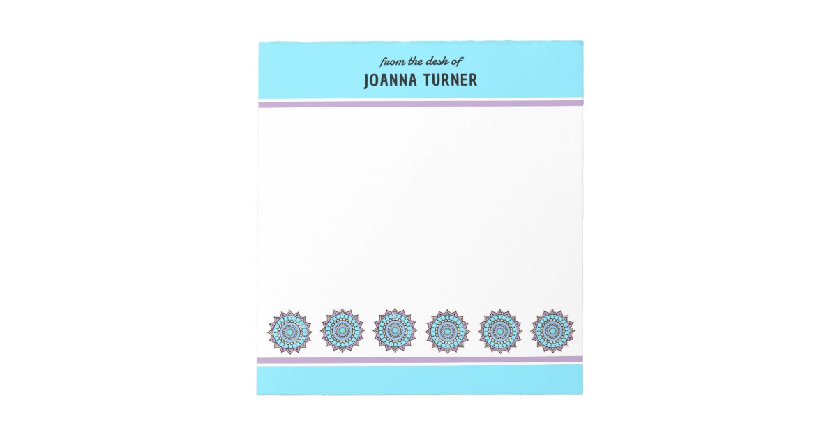 Hand Drawn Mandala Notepad Template | Zazzle