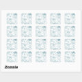 Hand-drawn Marine Life Square Sticker | Zazzle