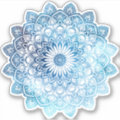 hand drawn ocean blue mandala sticker | Zazzle
