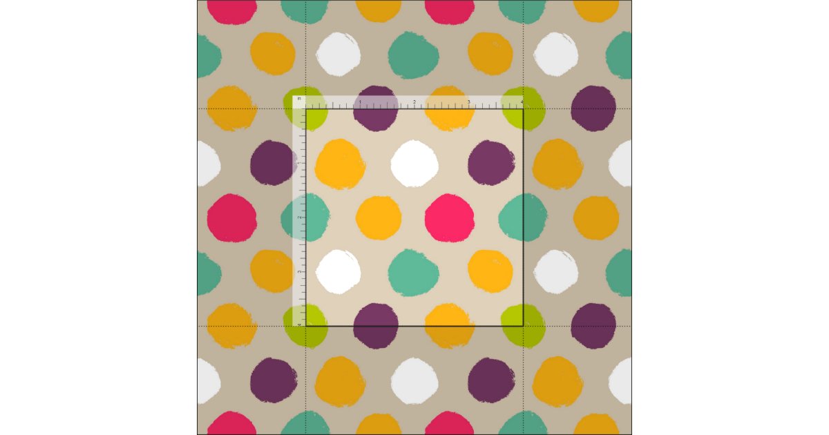 Hand-drawn polka dot pattern fabric | Zazzle