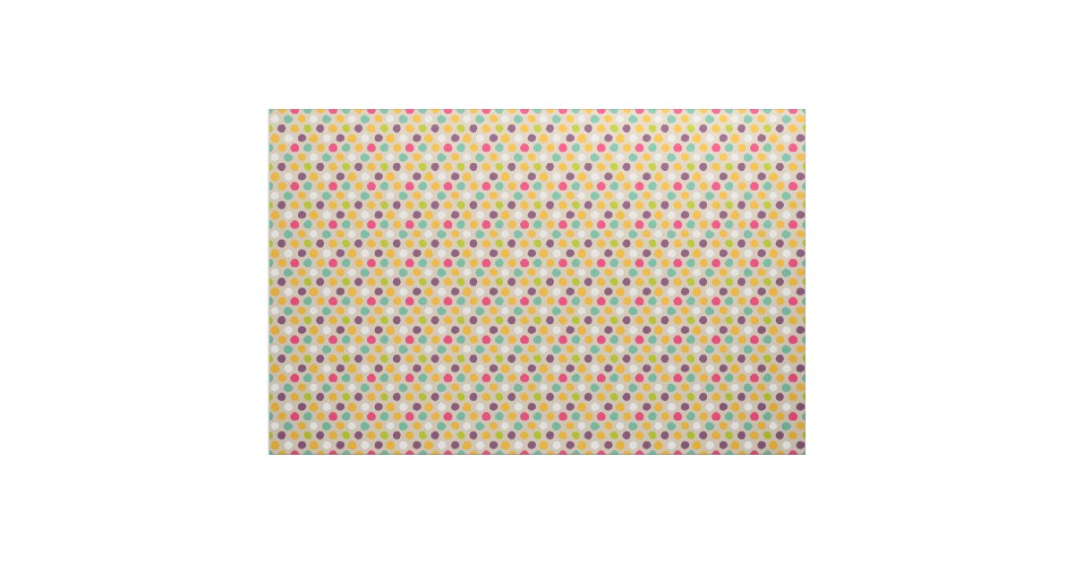 Hand-drawn polka dot pattern fabric | Zazzle