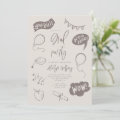 Hand Drawn Quirky Beige Graduation Party Invitation | Zazzle