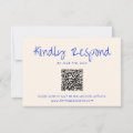 Hand Drawn Quirky QR Code Modern Unique Wedding RSVP Card | Zazzle