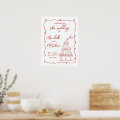 Hand Drawn Red Whimsical Wedding Welcome Sign | Zazzle
