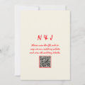Hand Drawn Retro Funky QR Code Quirky Wedding Invitation | Zazzle