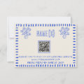 Hand Drawn Retro Quirky Scribble QR Code Wedding RSVP Card | Zazzle