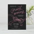 Hand Drawn Ribbon Unique Black Pink Grand Opening Invitation | Zazzle