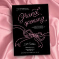 Hand Drawn Ribbon Unique Black Pink Grand Opening Invitation | Zazzle