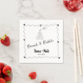 Hand drawn Scribble Brunch & Bubble bridal shower Napkins | Zazzle