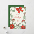 Hand Drawn Scribble Doodle Christmas Holiday Card | Zazzle