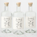 Hand Drawn Scribble Wedding Liquor Bottle Label | Zazzle