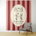 Hand Drawn Scribble Wedding Welcome Sign Tapestry | Zazzle