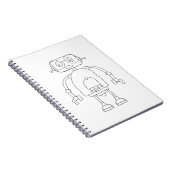Hand Drawn Smart Simple Robot Drawing Notebook | Zazzle